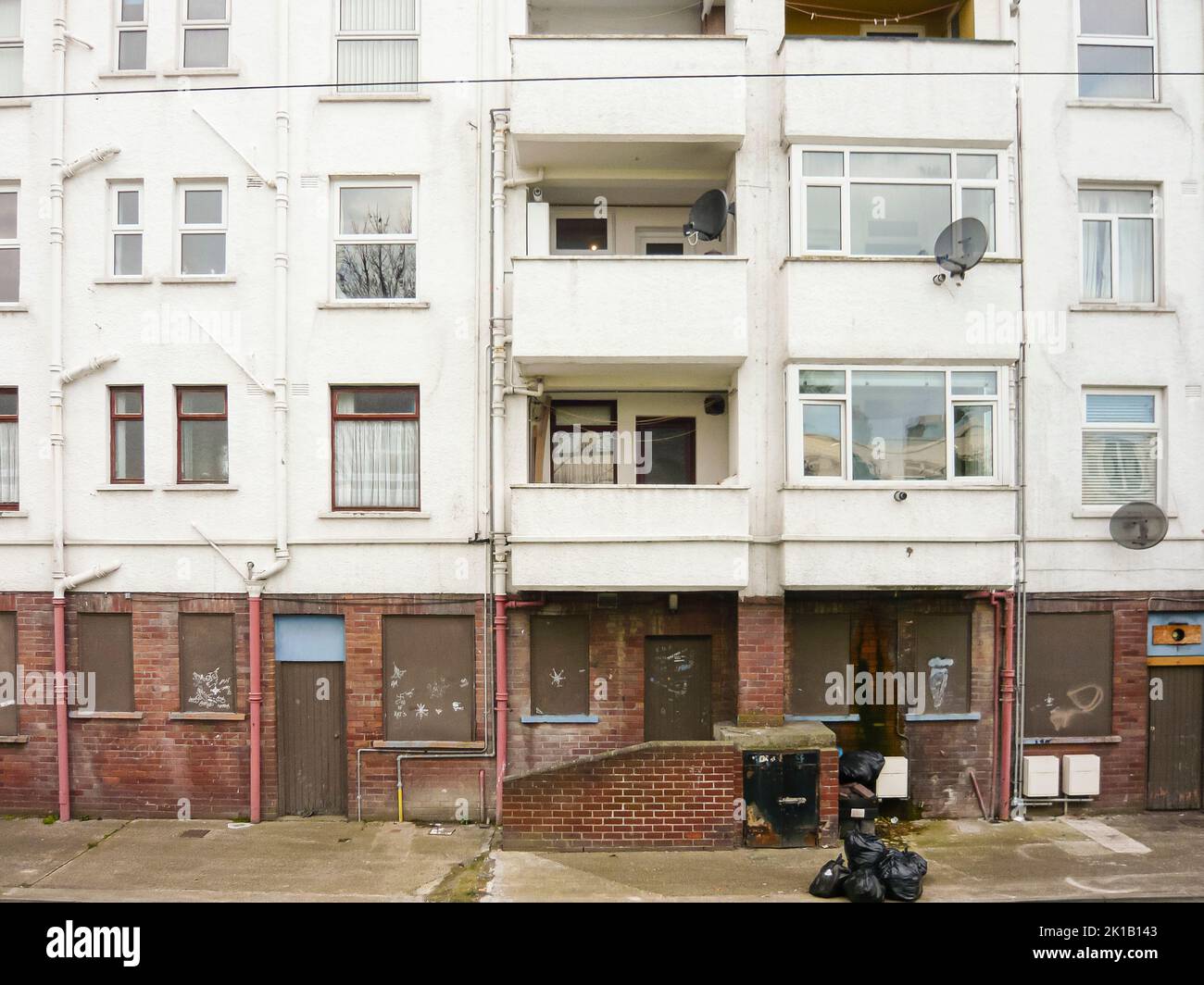 Social housing flats in Newtownabbey, Northern Ireland, United Kingdom ...