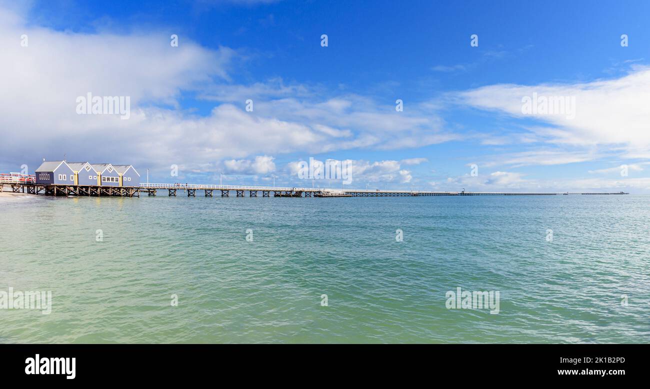 Busselton Jetty under a big blue sky, Busselton, Western Australia ...