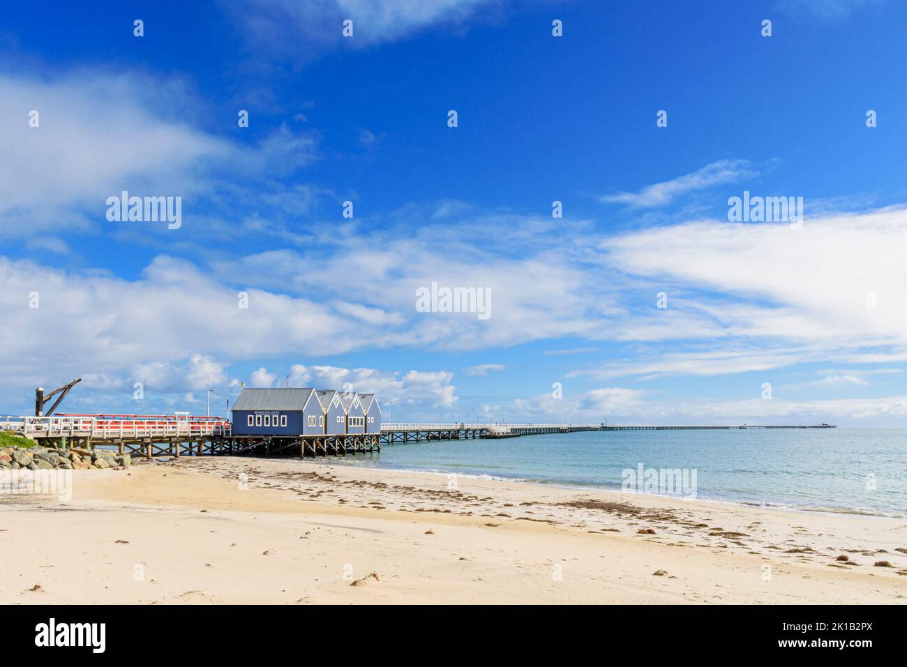 Busselton Jetty reaching out into Geographe Bay, Busselton, Western ...