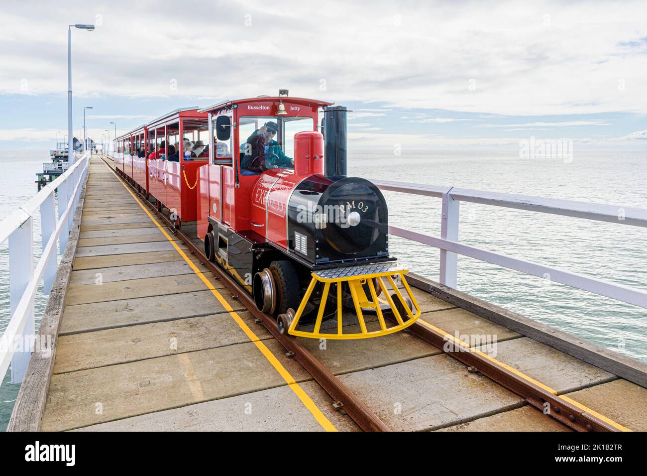 Busselton Jetty Train in Winter, Busselton, Western Australia ...