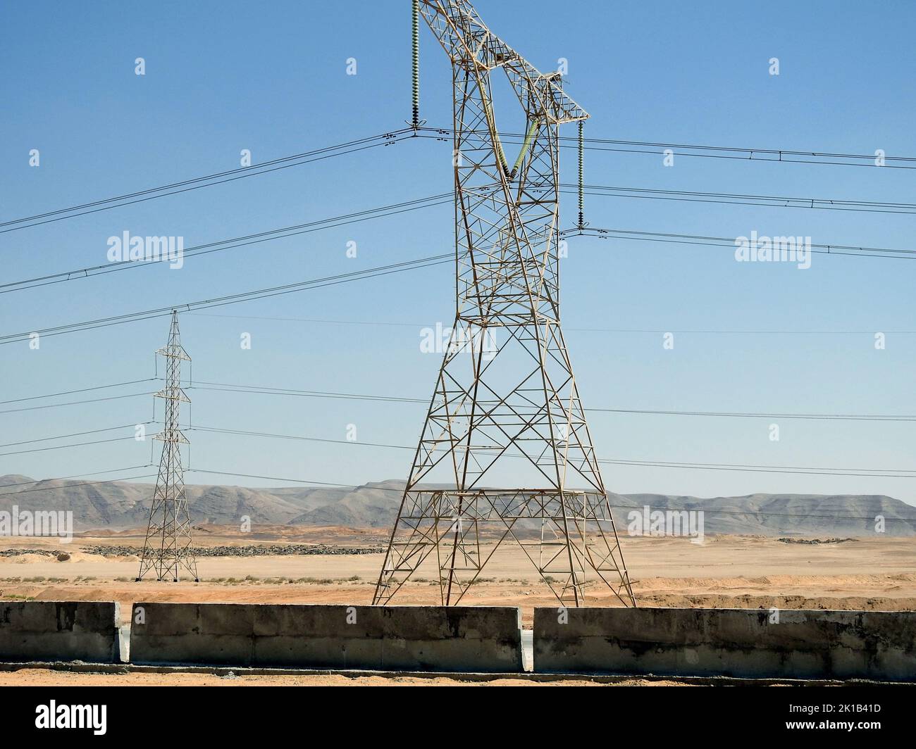 A transmission tower, electricity pylon which is a tall steel lattice ...