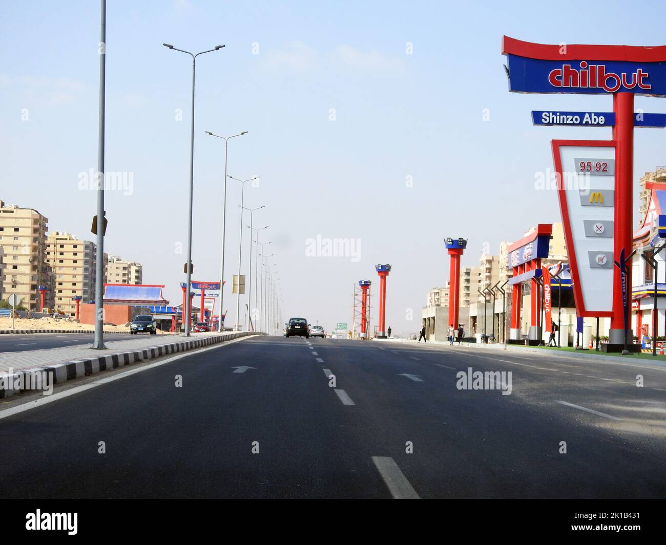 Cairo, Egypt, August 17 2022: Shinzo Abe axis patrol highway in Egypt ...
