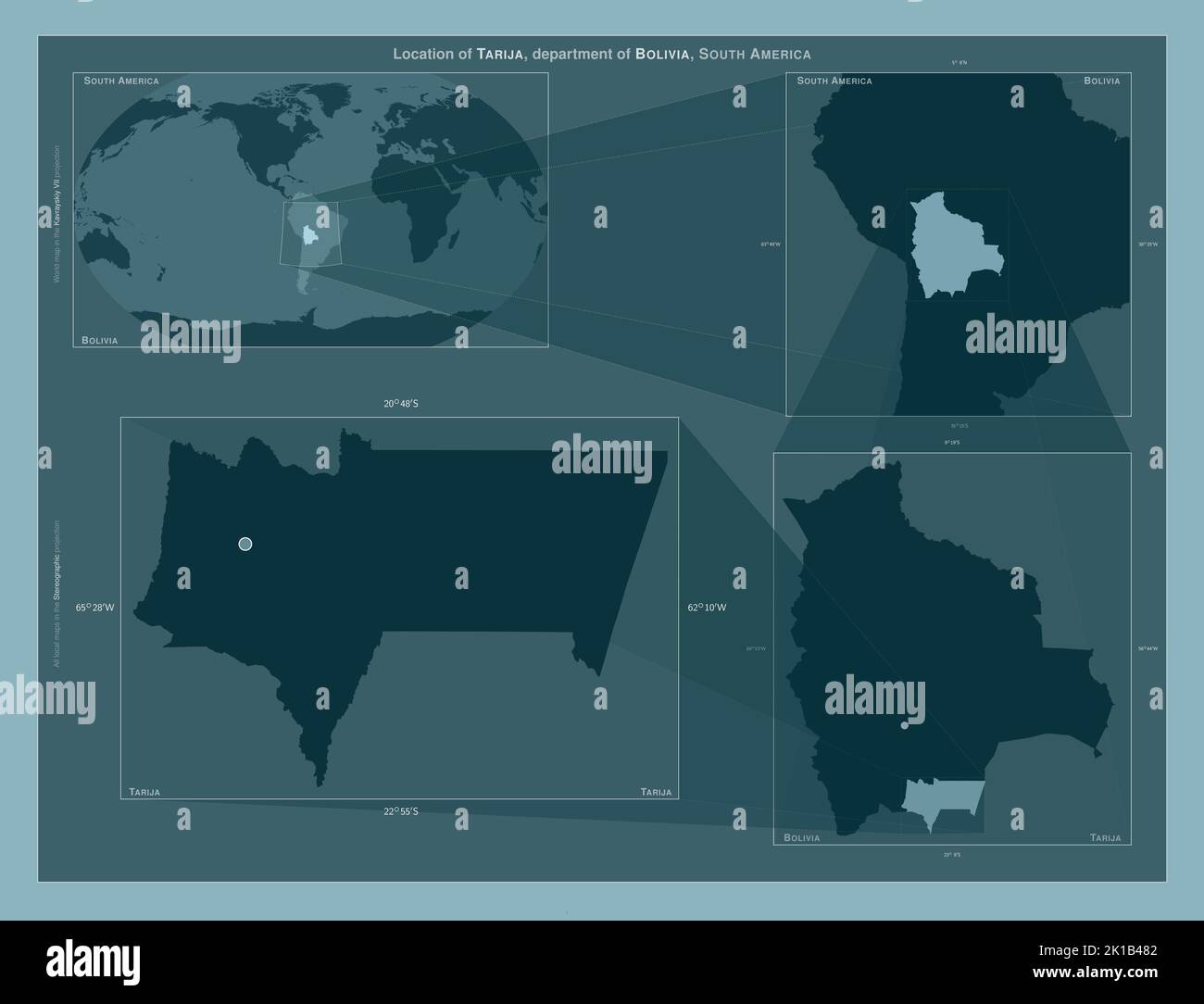 Tarija, department of Bolivia. Diagram showing the location of the ...