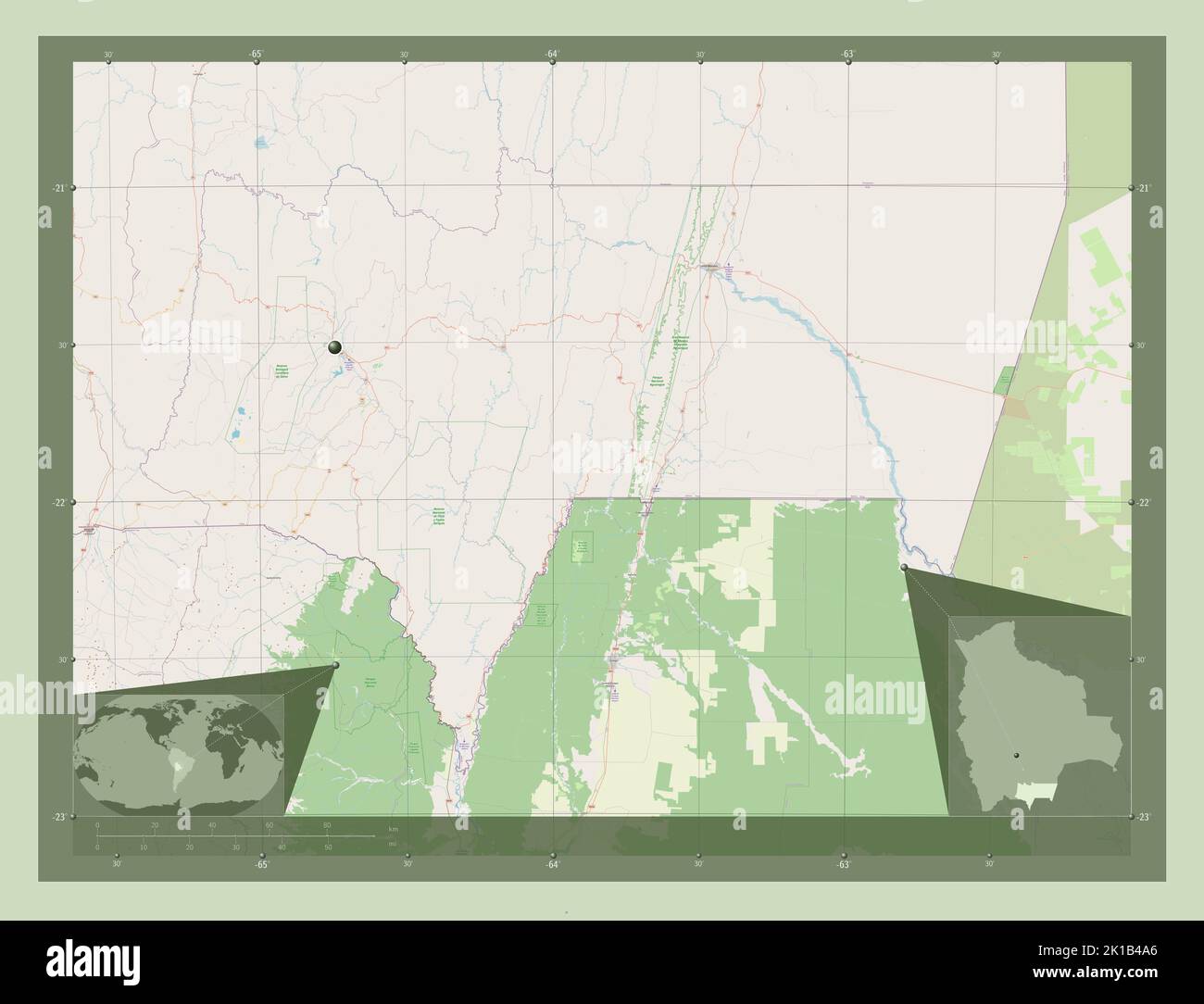 Map of tarija, bolivia hi-res stock photography and images - Alamy