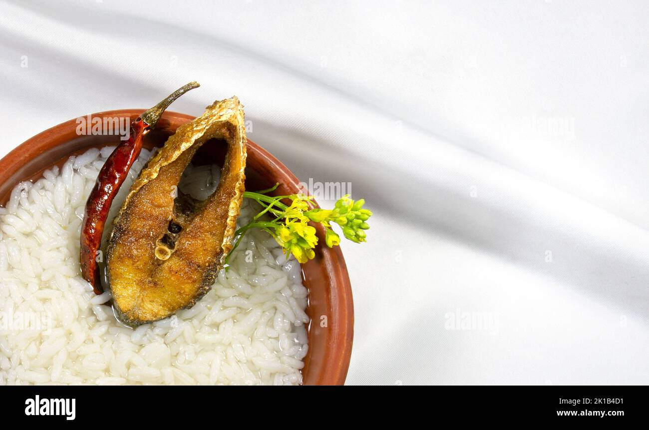 ilish panta Bengali new year festive dish. Boishakh panta ilish with ...