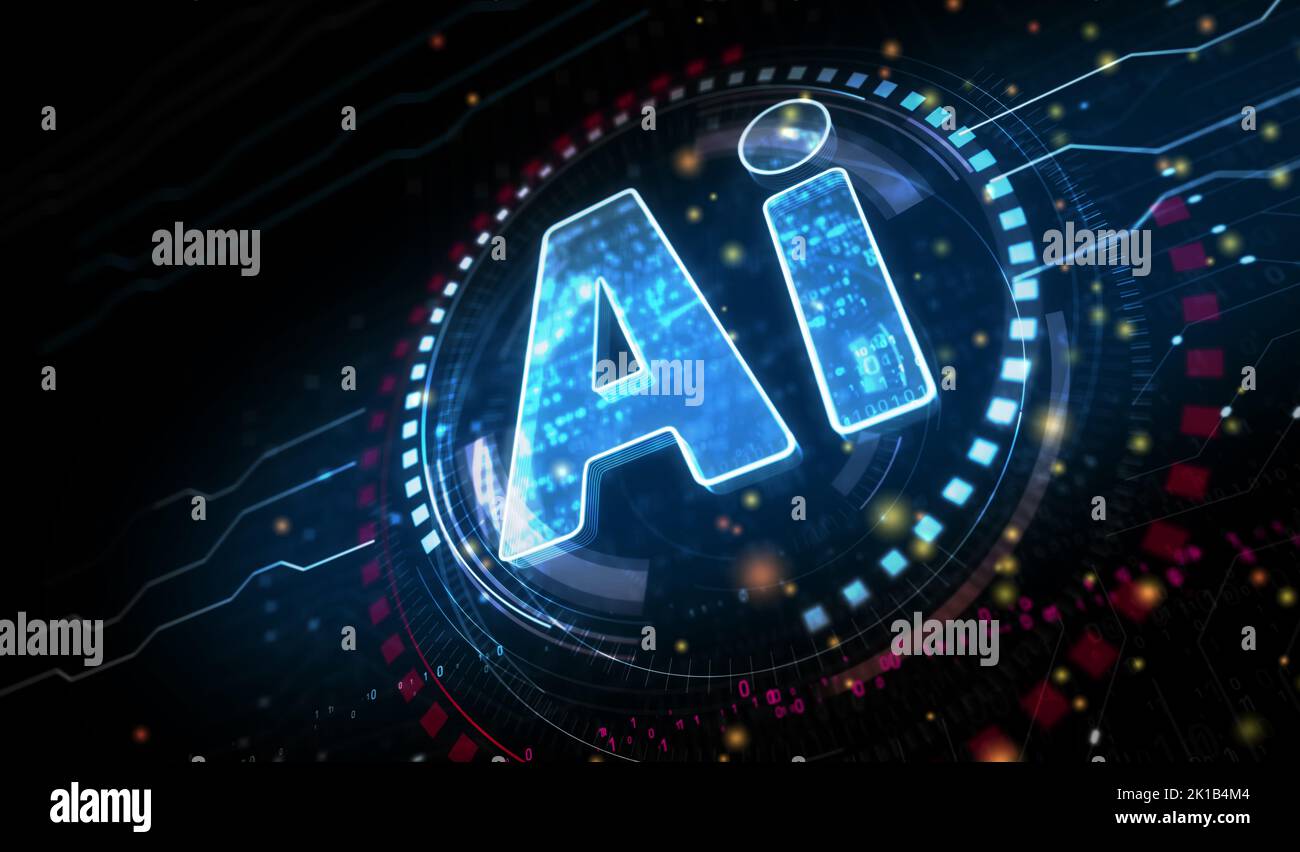 Artificial intelligence technology AI and deep learning symbol digital ...