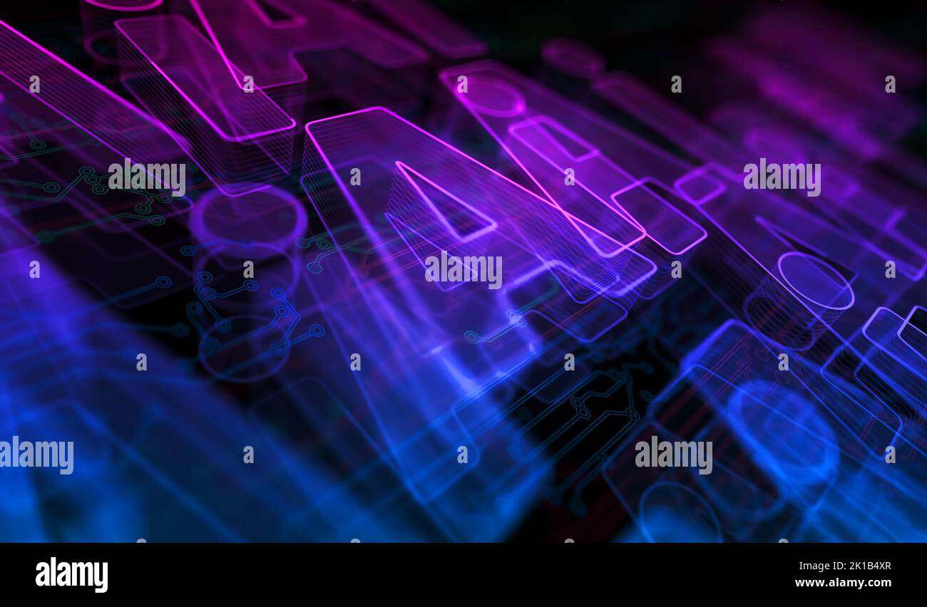 Artificial intelligence technology AI and deep learning symbol digital ...