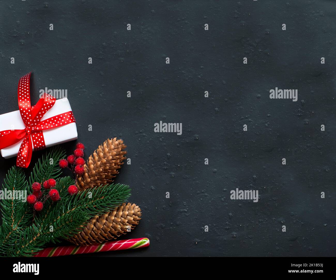 Christmas background. Merry Christmas gifts boxes with tied red ribbon ...