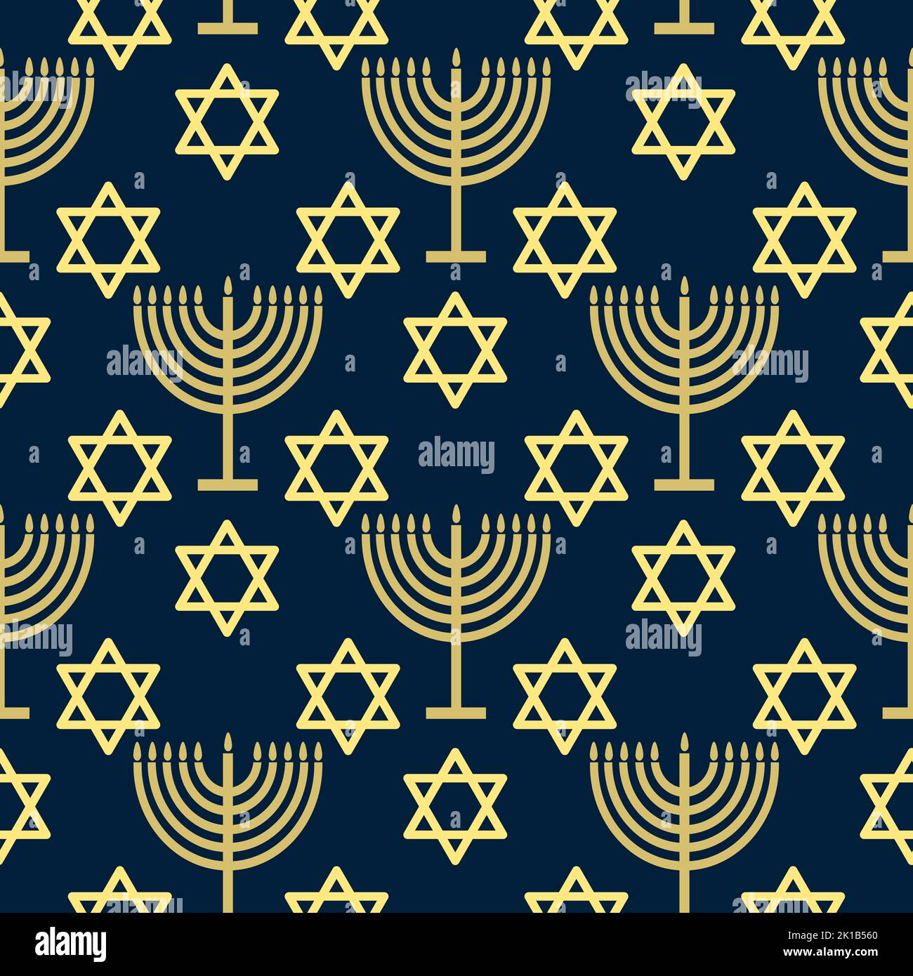 Seamless pattern with gold symbols on blue color background for ...