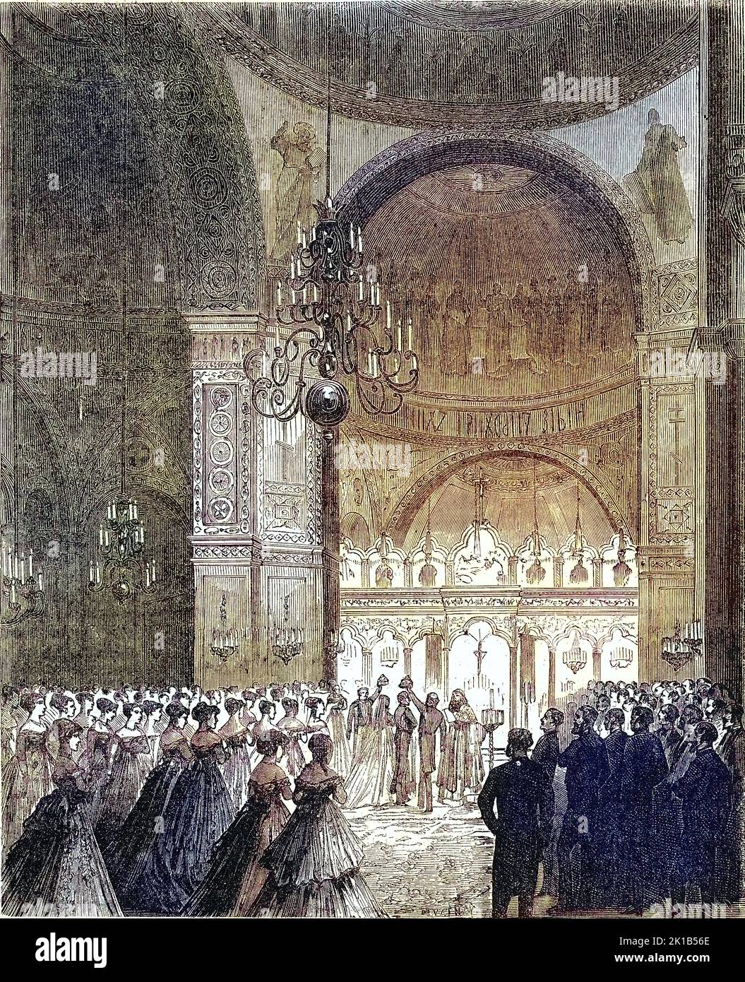Hochzeit von Prinz Achille Murat (1847-1895), mit der georgischen ...