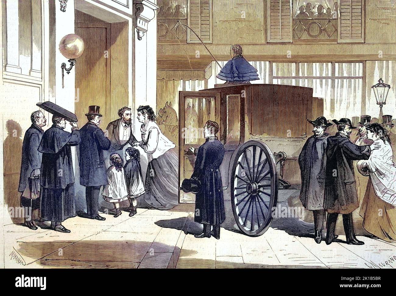 Ankunft von Königin Isabella im Pavillon de rohan in Paris, 1869 ...