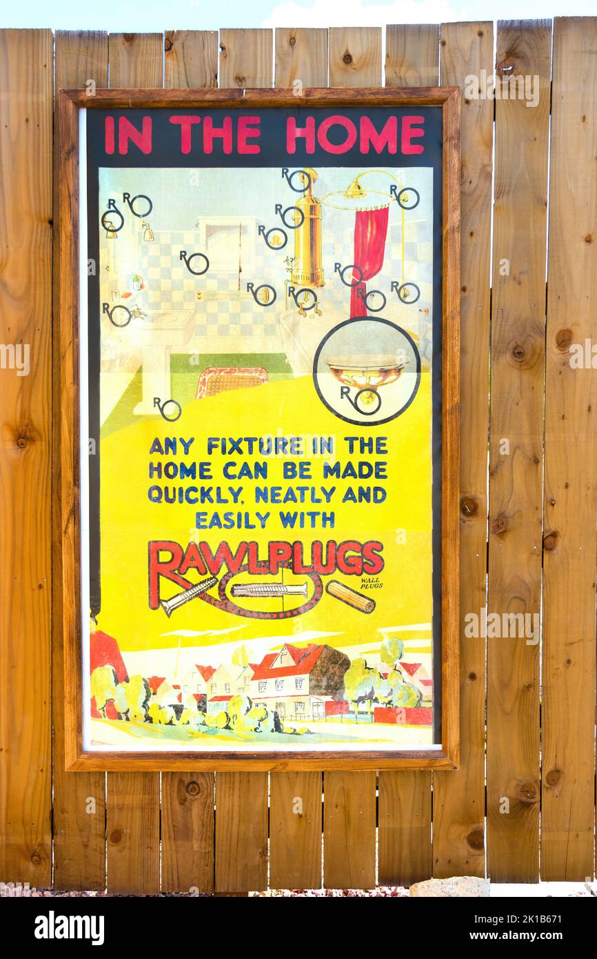 vintage rawlplugs in the home advertisement poster at Beamish open air ...