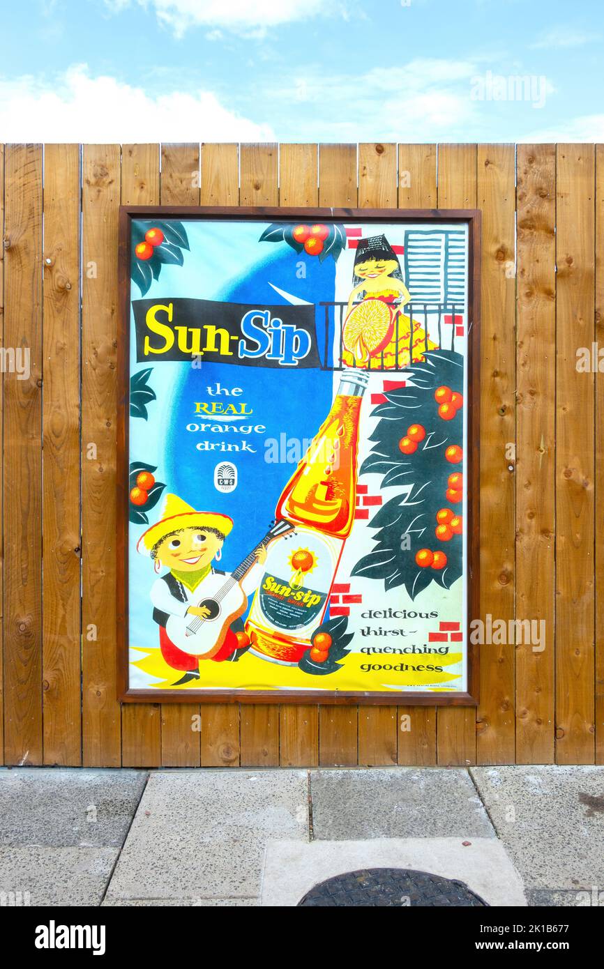 vintage sunsip orange drink advertisement poster at Beamish open air ...