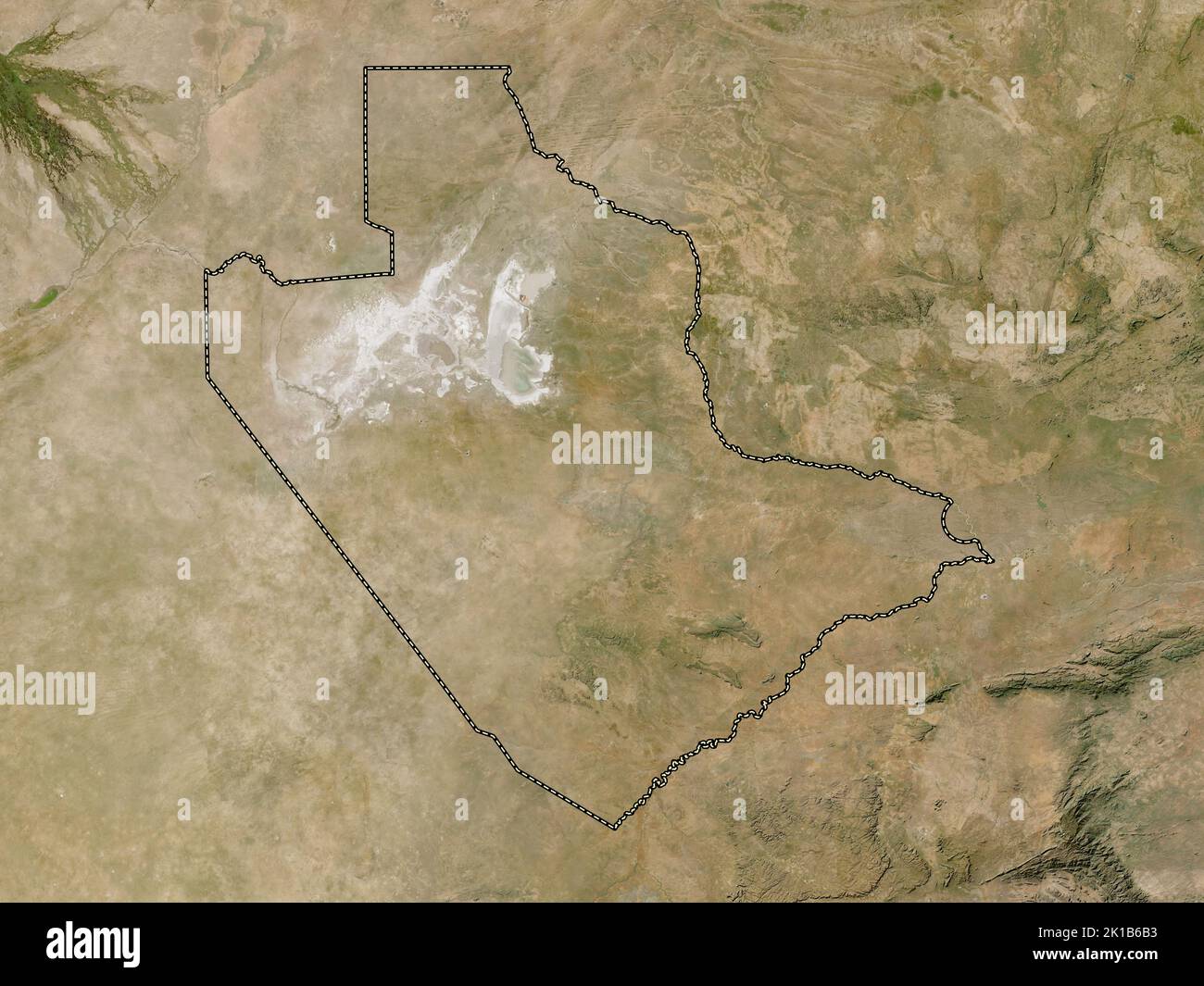 Central, district of Botswana. Low resolution satellite map Stock Photo ...