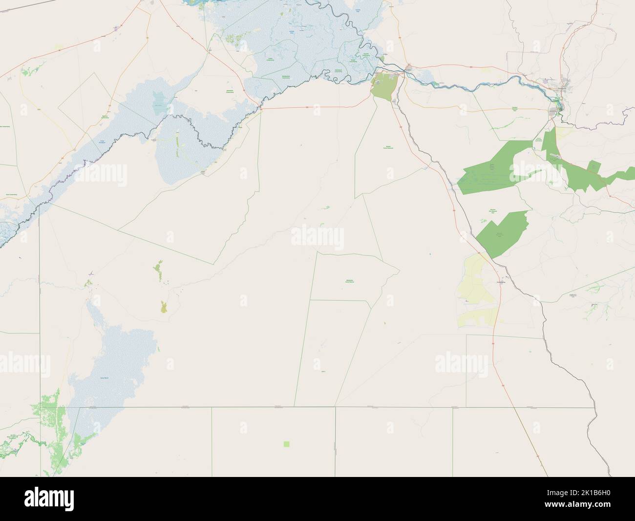 Chobe, district of Botswana. Open Street Map Stock Photo - Alamy