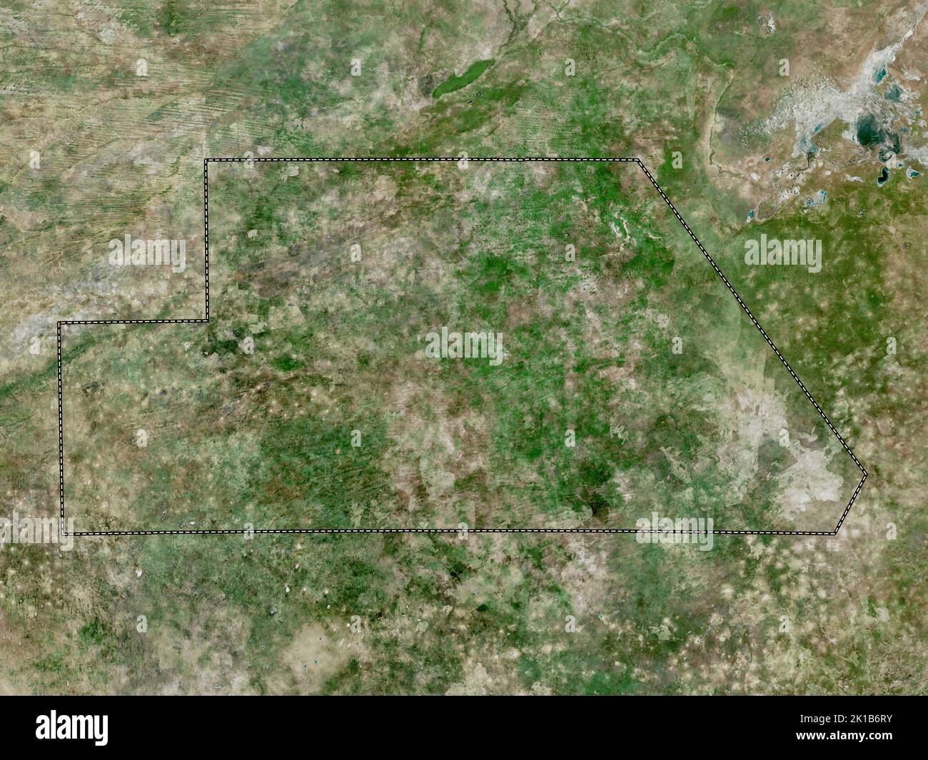 Ghanzi, district of Botswana. High resolution satellite map Stock Photo ...