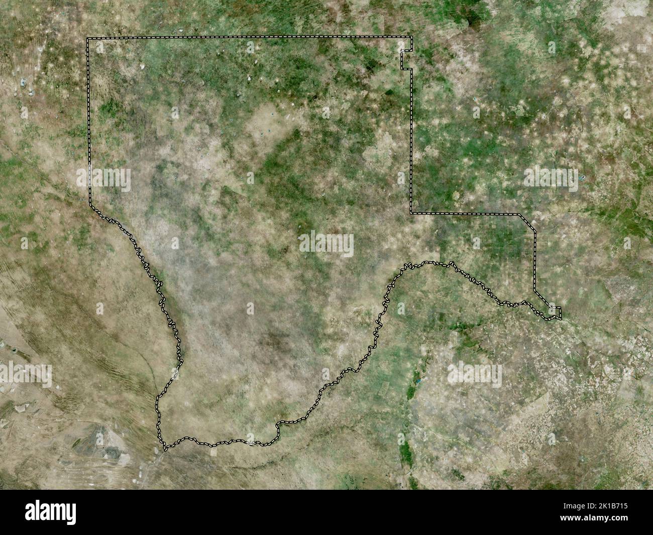Kgalagadi, district of Botswana. High resolution satellite map Stock ...