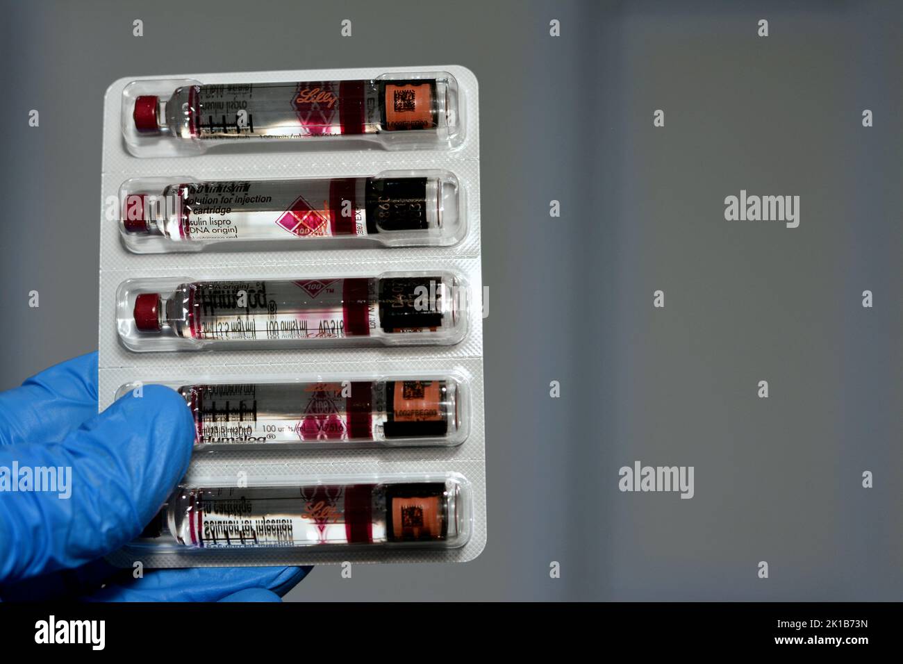 Cairo, Egypt, September 14 2022: Humalog 100 units ml solution for ...