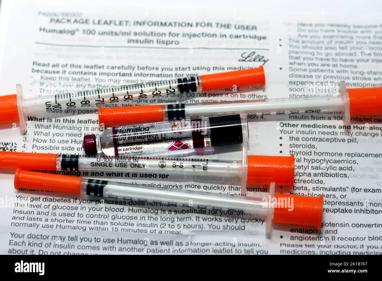 Cairo, Egypt, September 14 2022: Humalog 100 units ml solution for ...