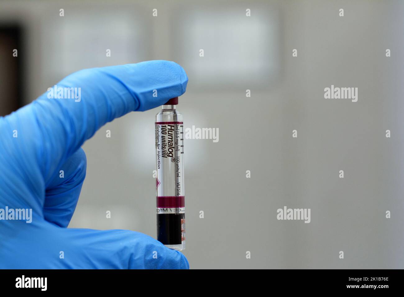 Cairo, Egypt, September 14 2022: Humalog 100 units ml solution for ...