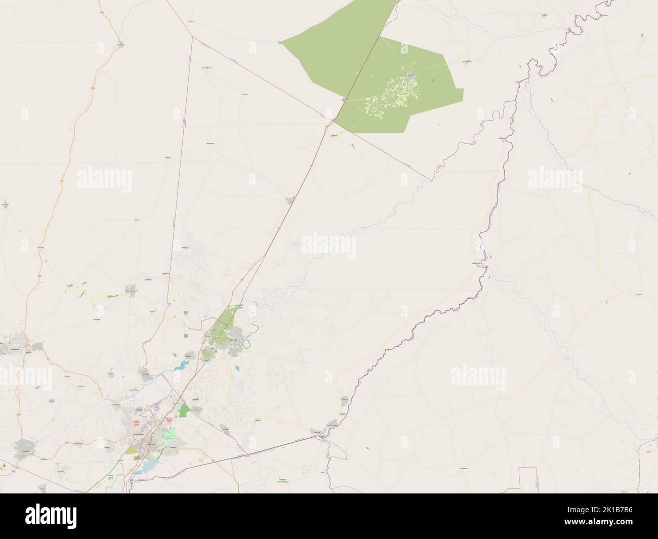Kgatleng, district of Botswana. Open Street Map Stock Photo - Alamy