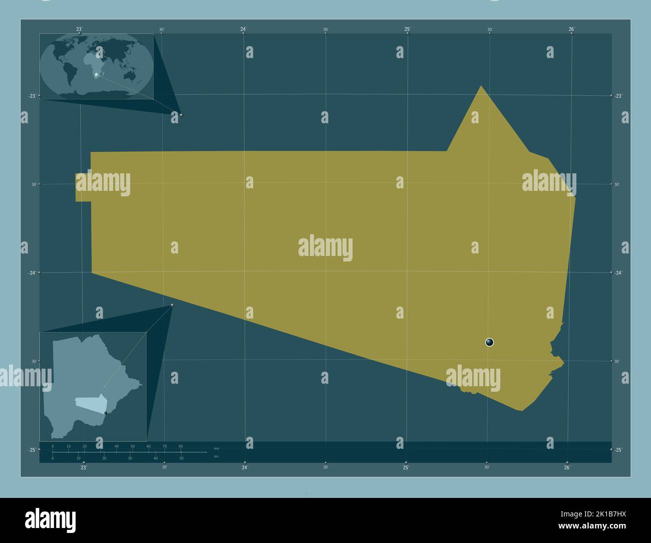 Outline map of kweneng hi-res stock photography and images - Alamy