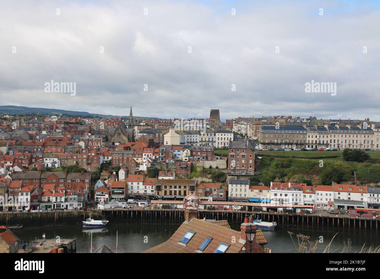 view over Whitby harbour in North Yorkshire Stock Photo - Alamy