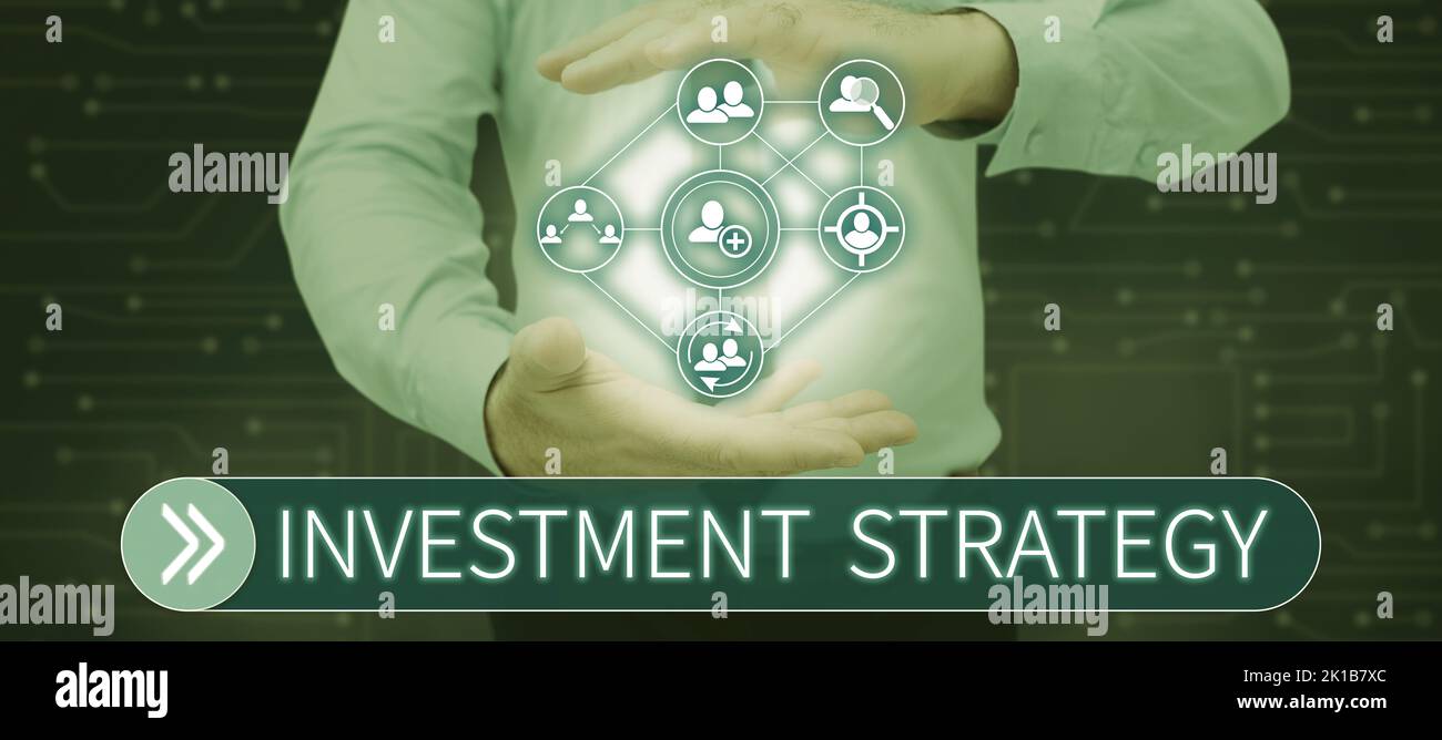 Inspiration showing sign Investment Strategy. Business idea Set of ...