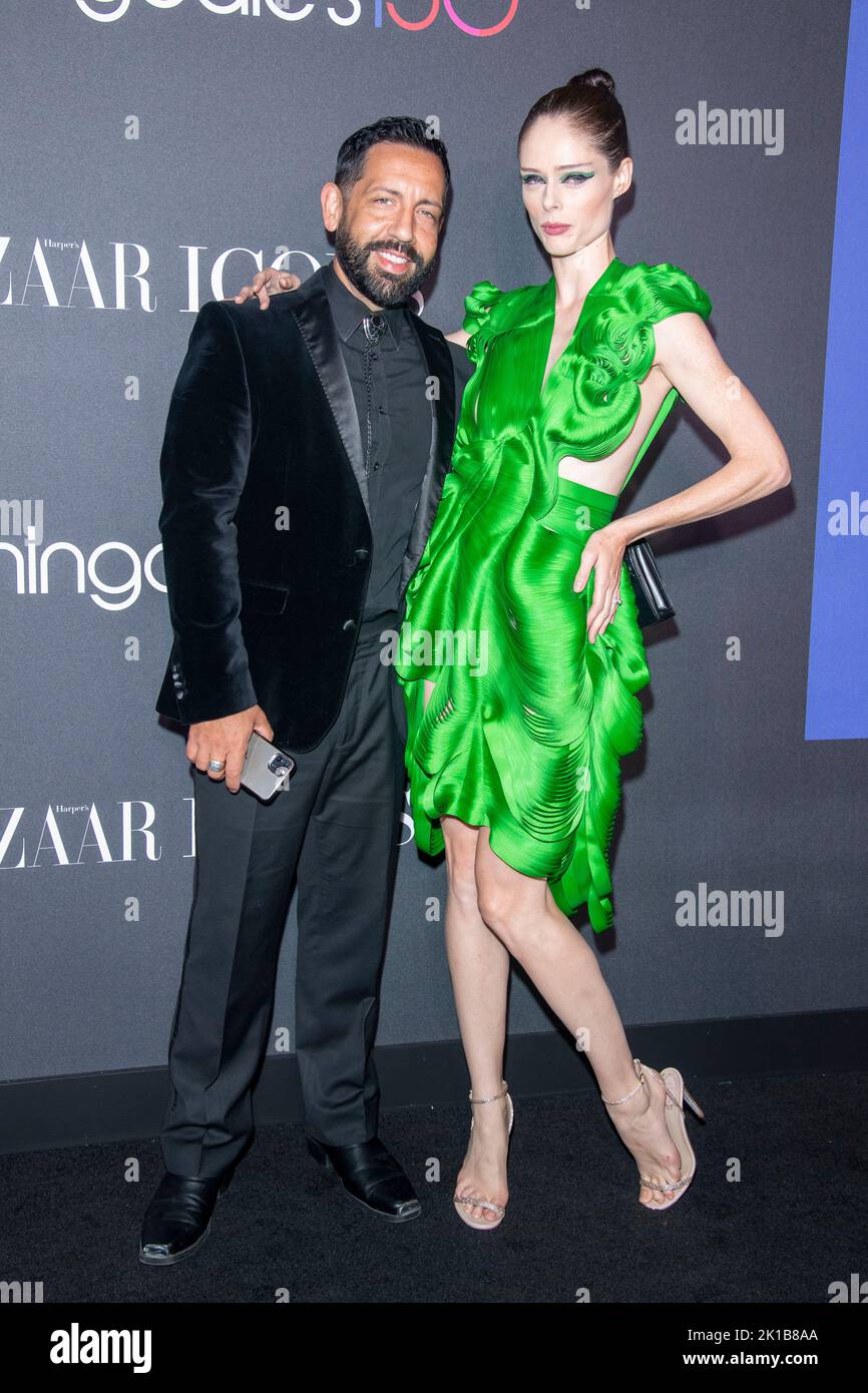 Coco Rocha (R) and James Conran attend 2022 Harper's Bazaar ICONS ...