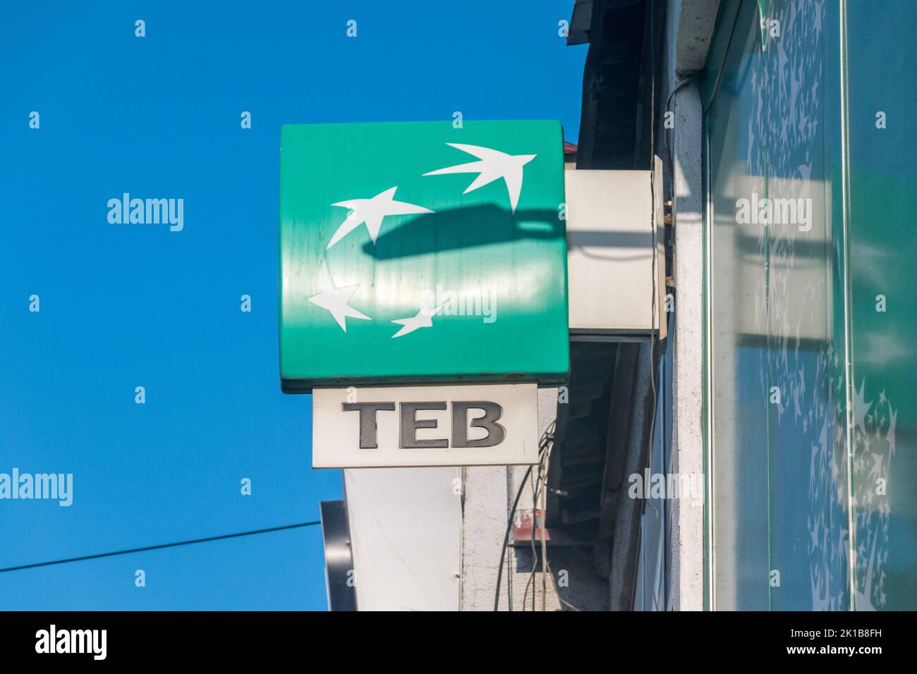 Pristina, Kosovo - June 5, 2022: Logo of TEB Bank in Kosovo Stock Photo ...