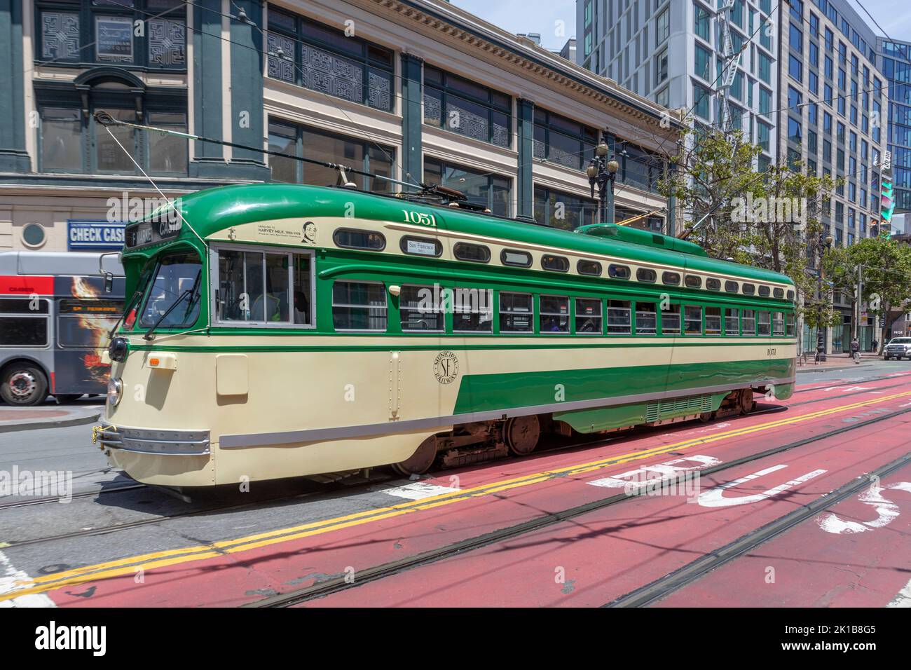 San Francisco, USA - June 7, 2022: historic F-line Antique PCC ...