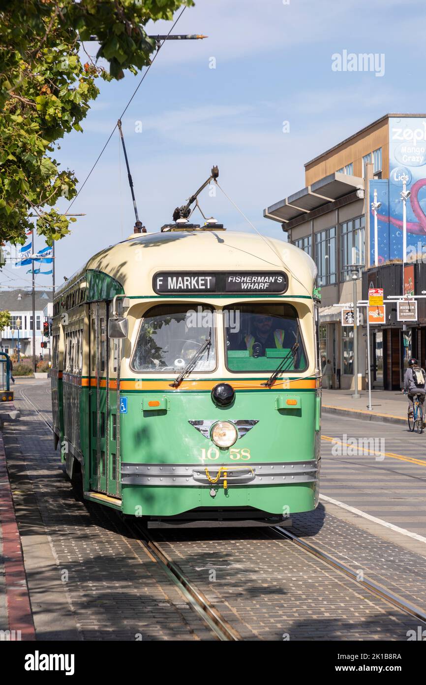 San Francisco, USA - June 7, 2022: historic F-line Antique PCC ...
