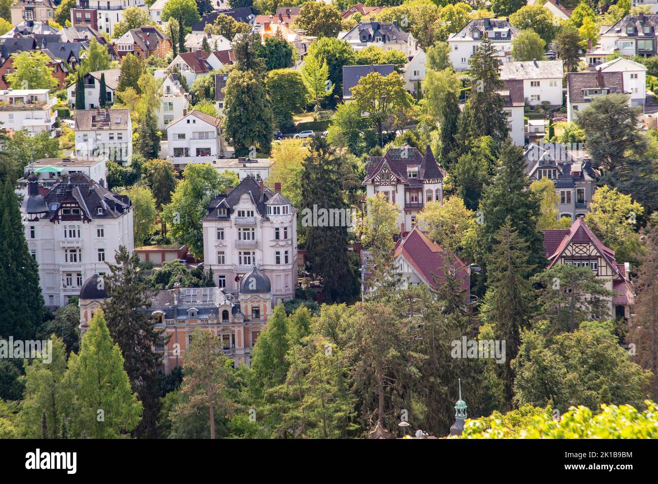 Wiesbaden, Germany - September 2, 2022: old villa buildings in ...