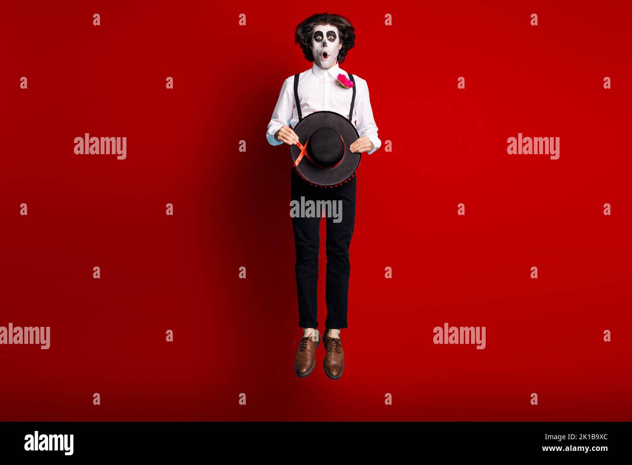 Full length body size view of his he handsome skinny tall creepy scary ...