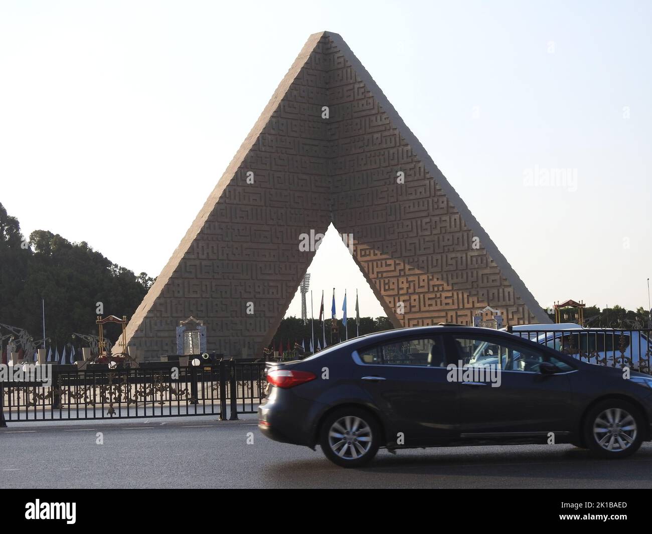 Cairo, Egypt, August 18 2022: The unknown soldier memorial place and ...