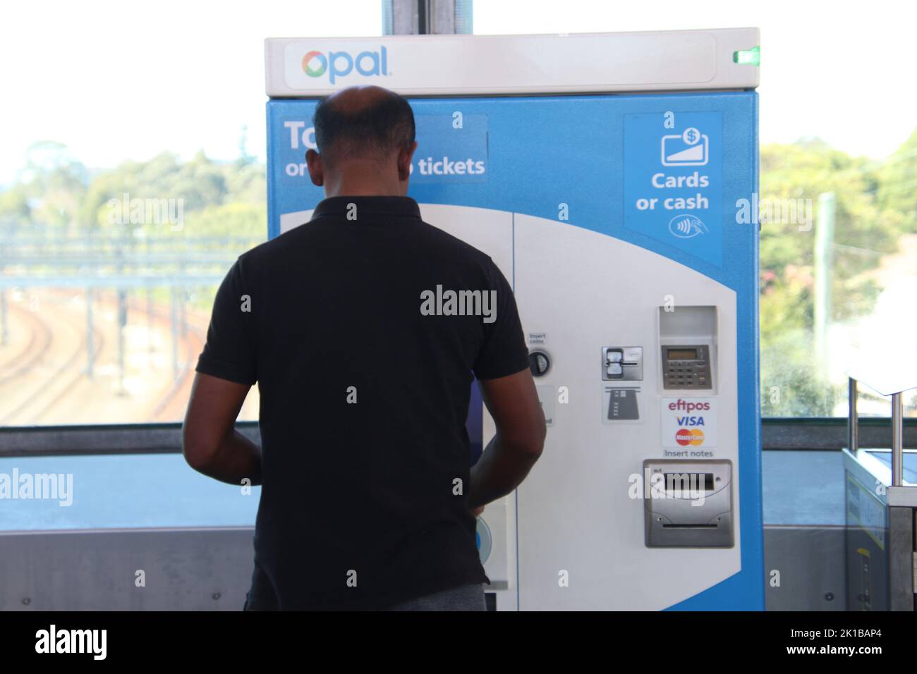 Opal card top up machine at Flemington train station in Sydney ...