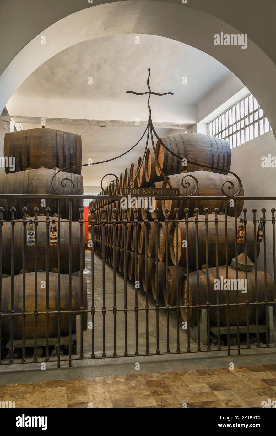 Wooden barrels in a cellar with rum, from Ron Montero, Motril ...