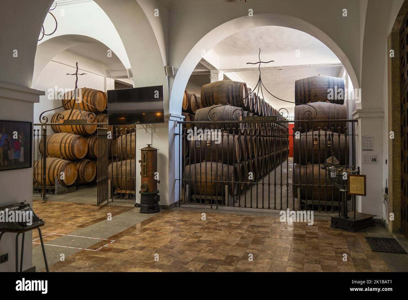 Wooden barrels in a cellar with rum, from Ron Montero, Motril ...