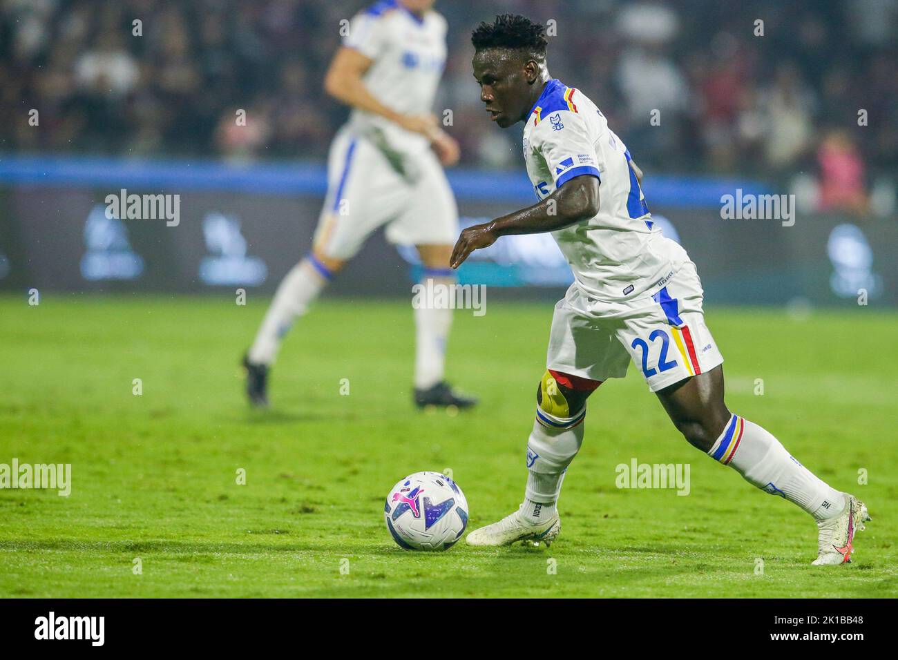 LecceÕs Zambian forward Lameck Banda controls the ball during the Serie ...