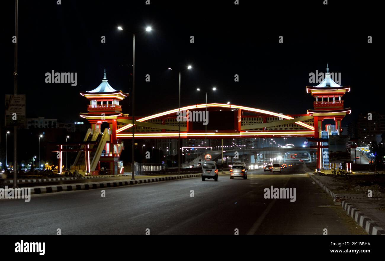 Cairo, Egypt, August 4 2022: Shinzo Abe axis patrol highway in Egypt at ...