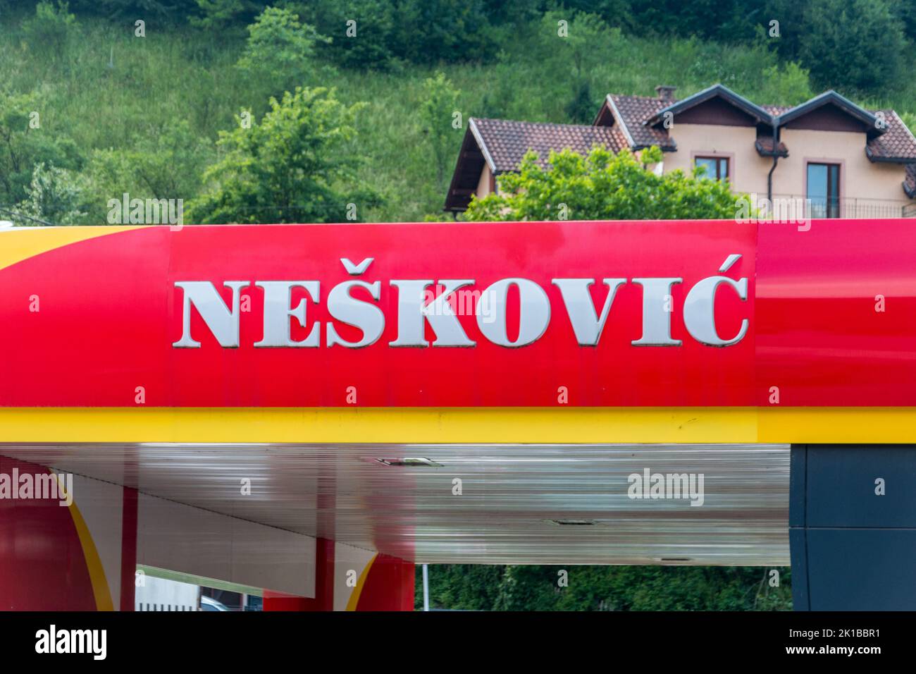 Dedevo, Bosnia and Herzegovina - June 3, 2022: Logo of Neskovic at gas station Stock Photo - Alamy