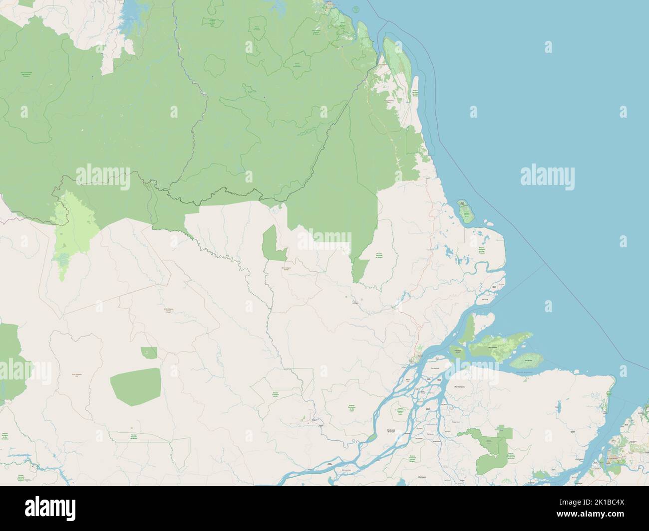 Amapa, state of Brazil. Open Street Map Stock Photo - Alamy