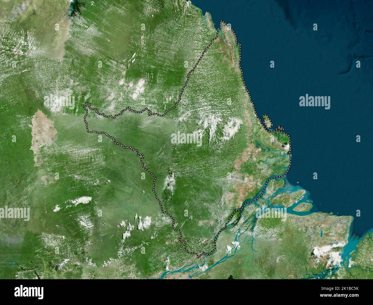 Amapa, state of Brazil. High resolution satellite map Stock Photo - Alamy