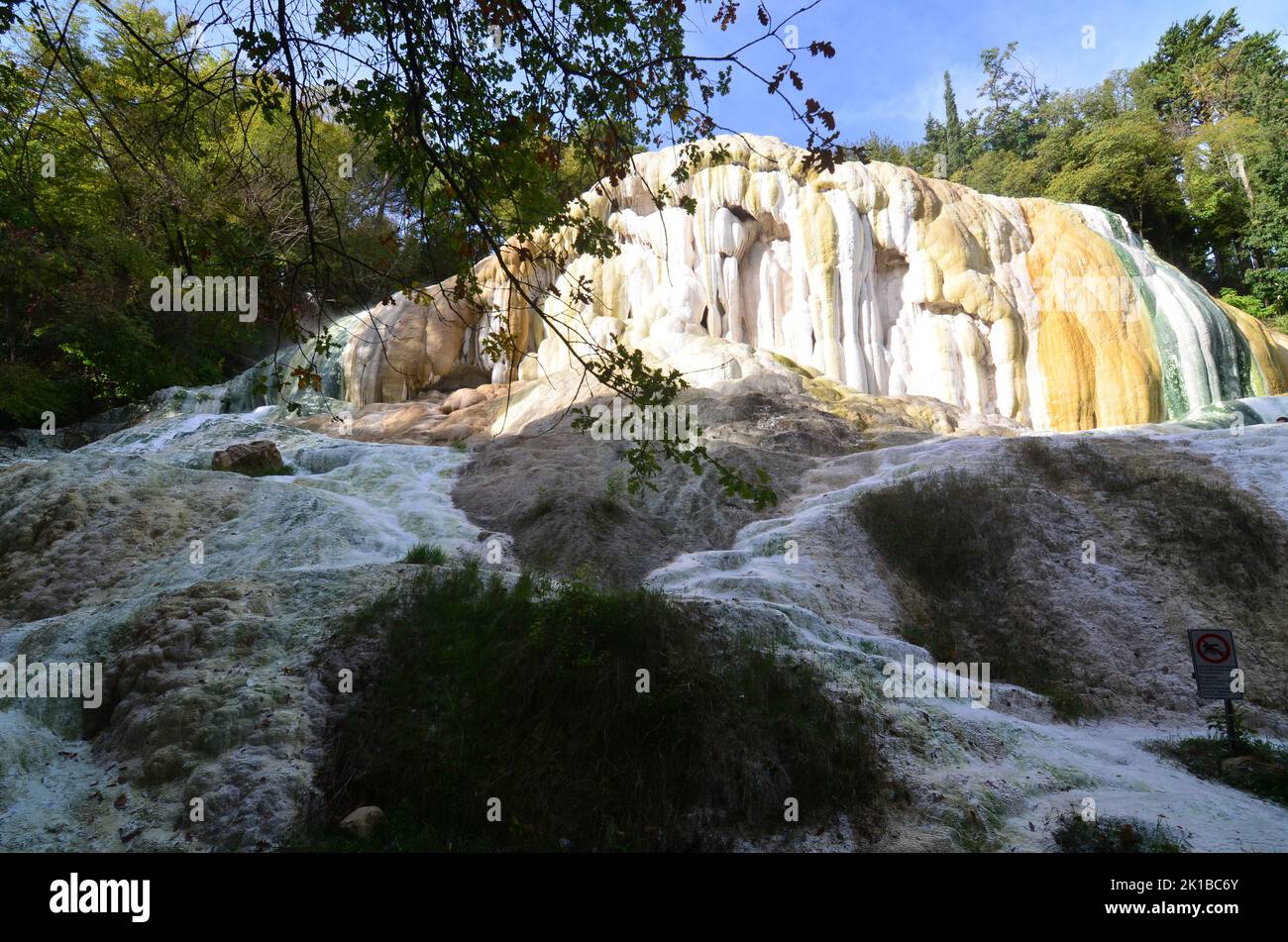 Mineral deposits and calcifications at a natural geothermal hot spring ...