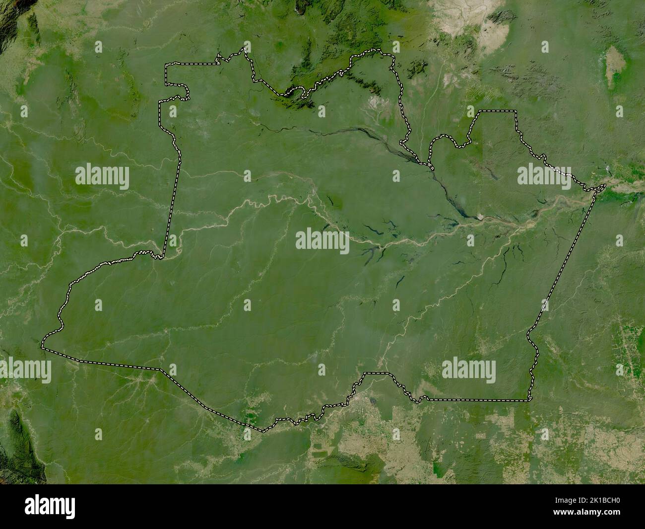 Amazonas, state of Brazil. Low resolution satellite map Stock Photo - Alamy