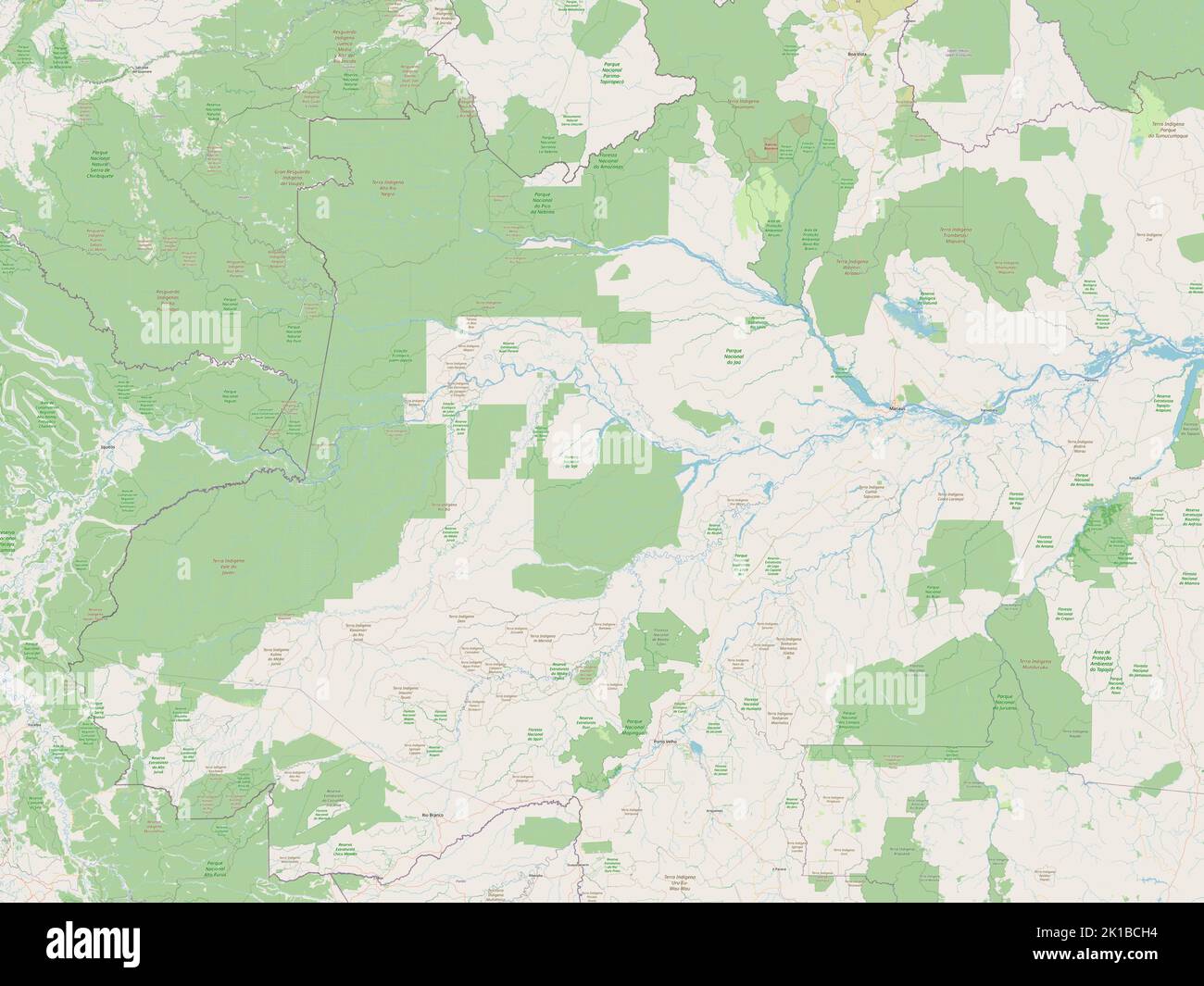 Amazonas, state of Brazil. Open Street Map Stock Photo - Alamy