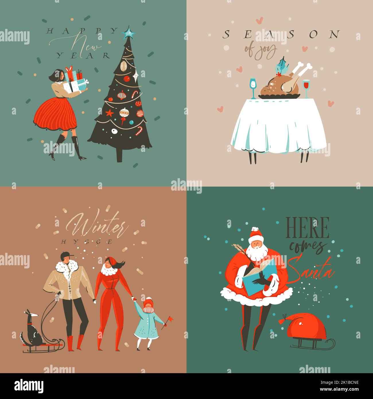 People at christmas party Stock Vector Images - Alamy