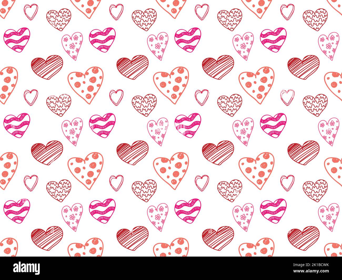 Geometry, floral and heart pattern. Seamless pattern. isolated ...
