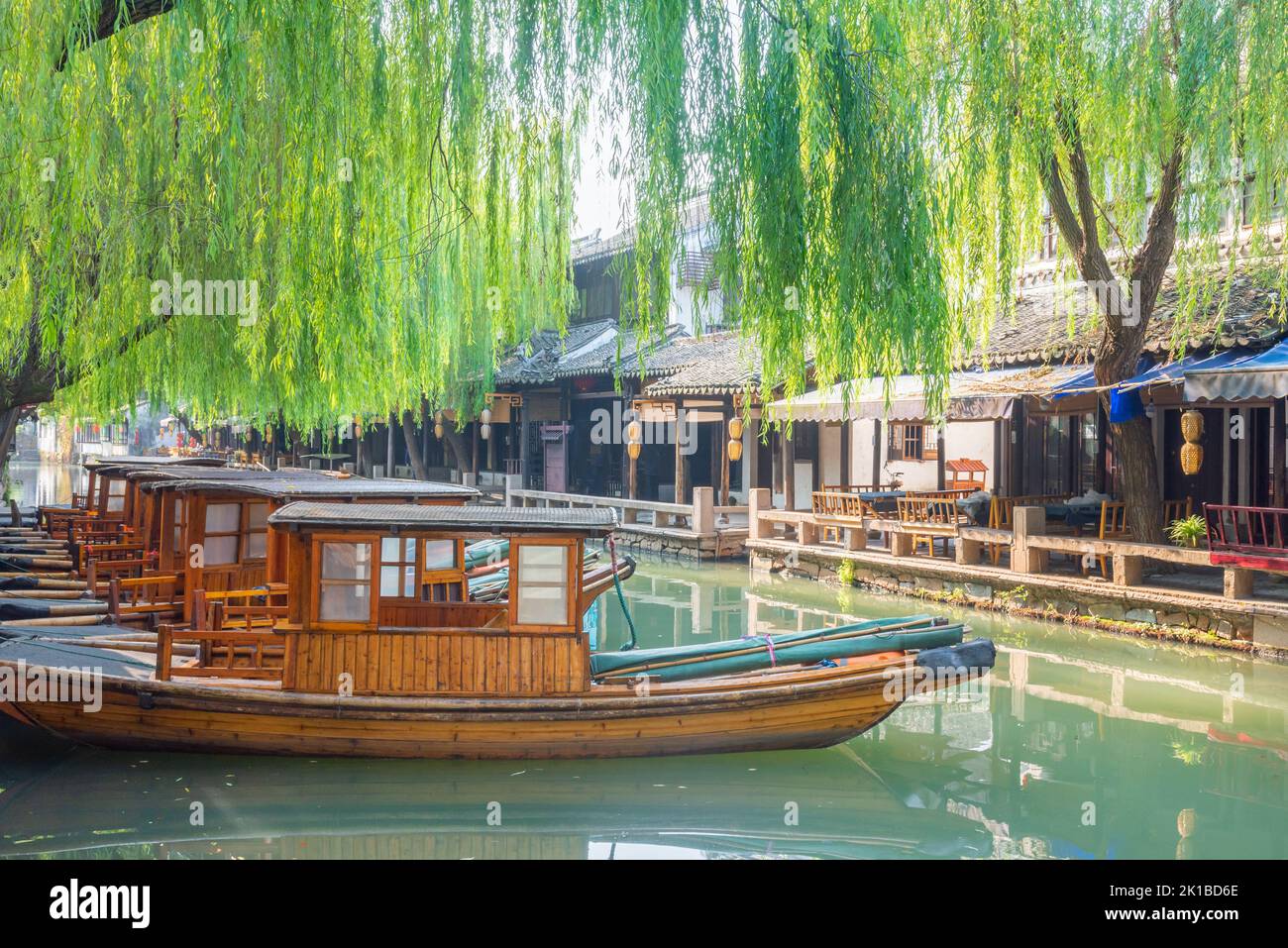 Ships in Zhouzhuang Ancient Town, Suzhou, China Stock Photo - Alamy