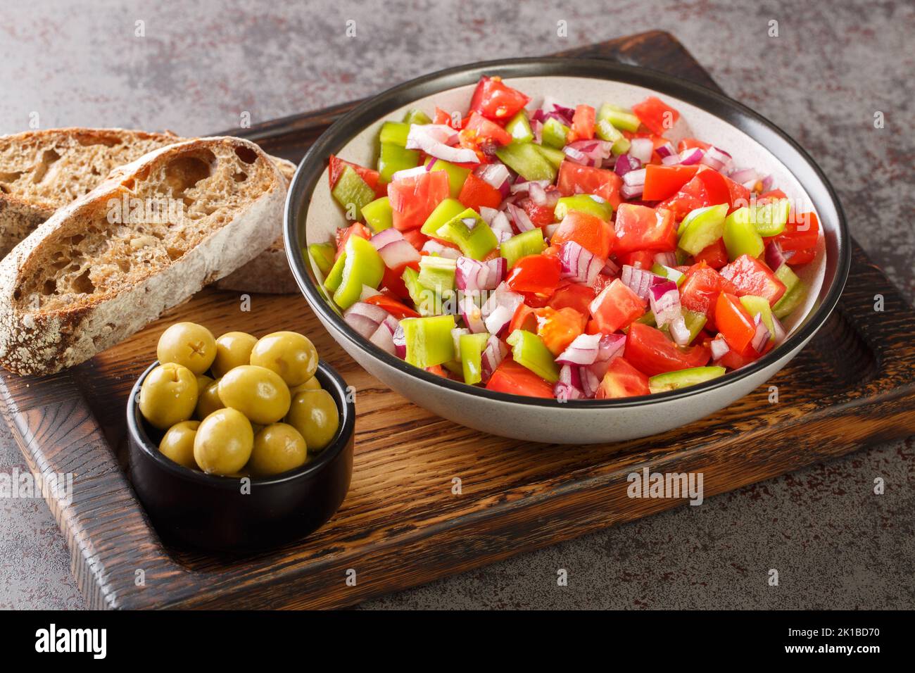 Summer in Mallorca salad Trampo is built on a base of tomato, green ...